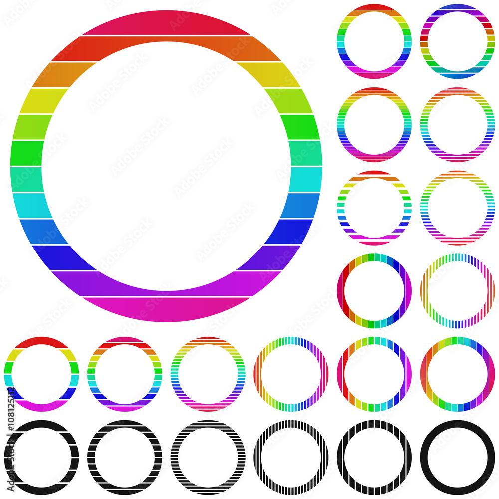 Set of rainbow circle logo designs Stock Vector | Adobe Stock