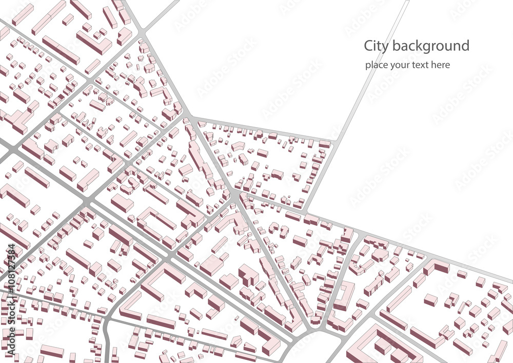 Abstract city background illustration without name. Urban planning ...