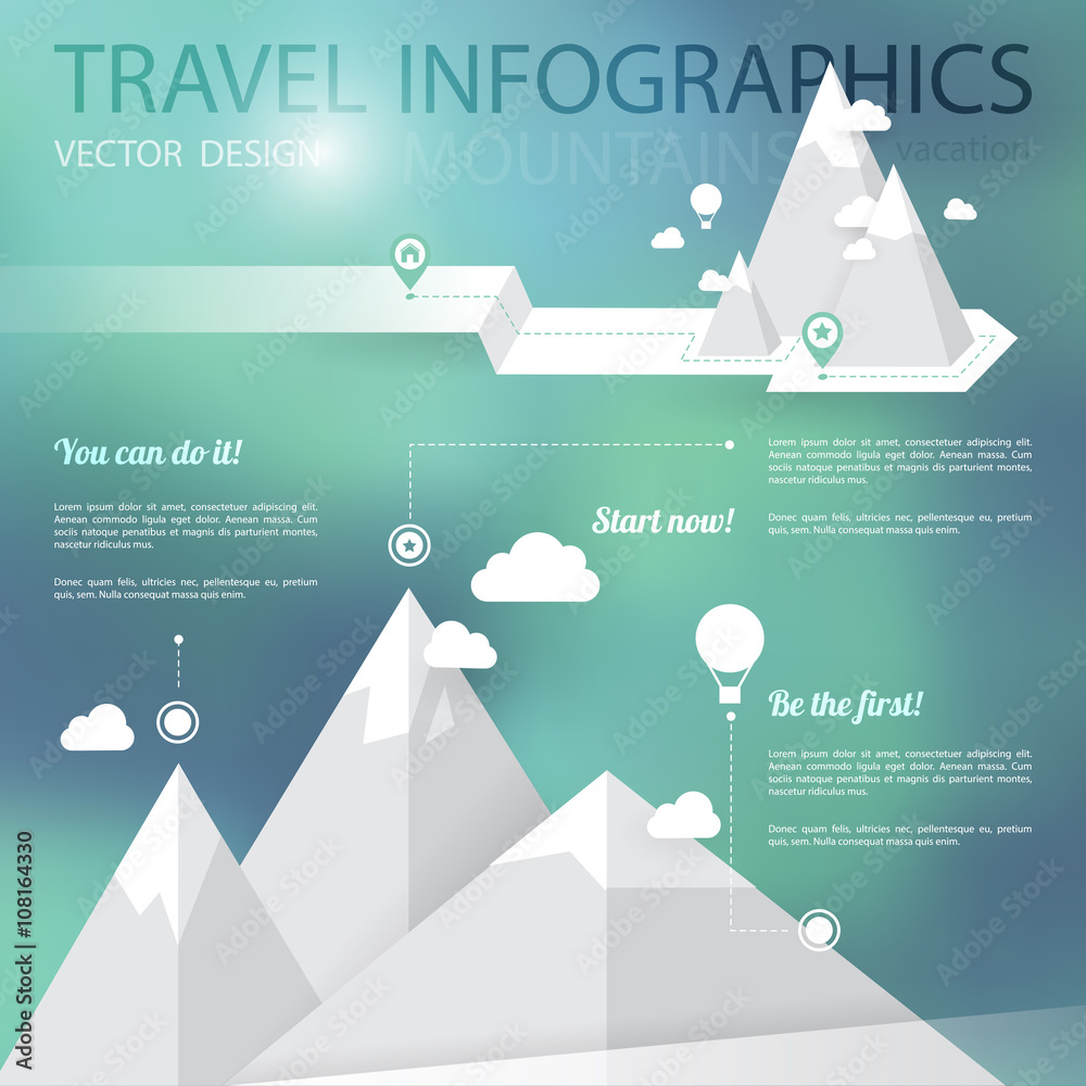 Mountains with sunset background. Great Journey Concept. Travel ...