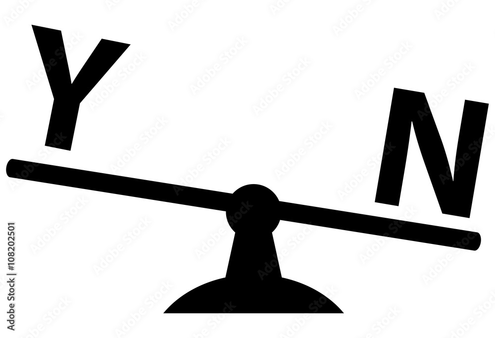 Yes or No Scale Stock Vector | Adobe Stock