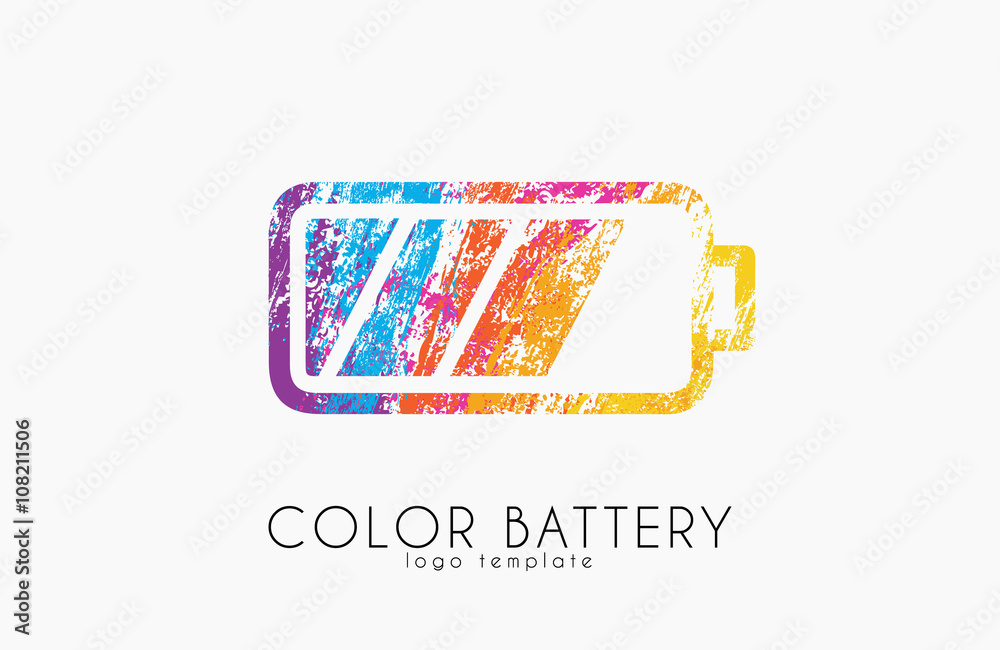 Battery symbol. Color battery design. Creative logo. Stock Vector ...