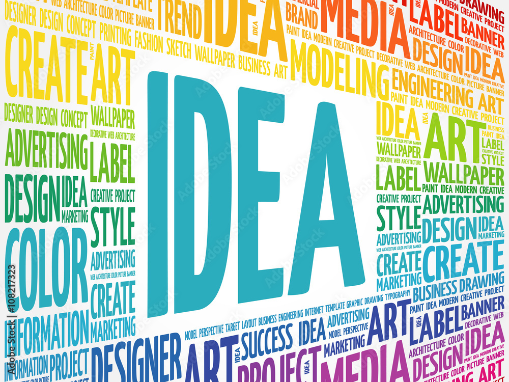 IDEA word cloud, creative business concept background Stock Vector ...