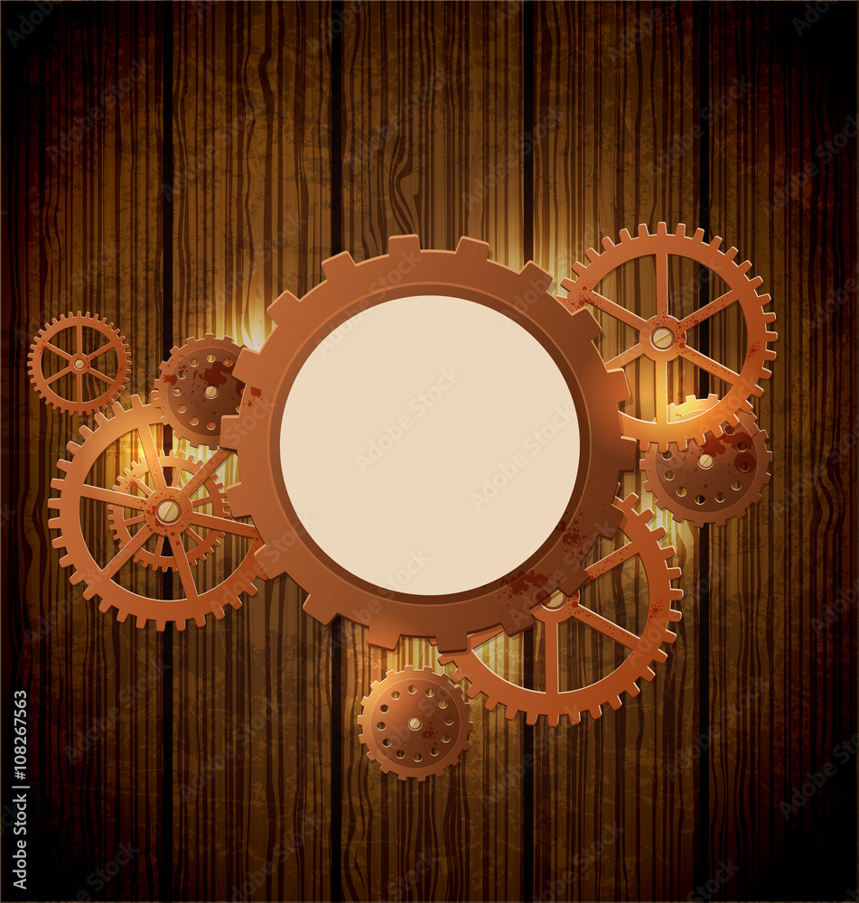 Vintage steampunk background Stock Vector | Adobe Stock