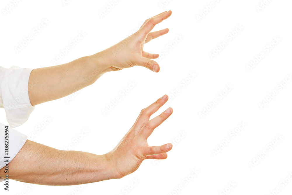 Hände greifen zur Seite Stock Photo | Adobe Stock