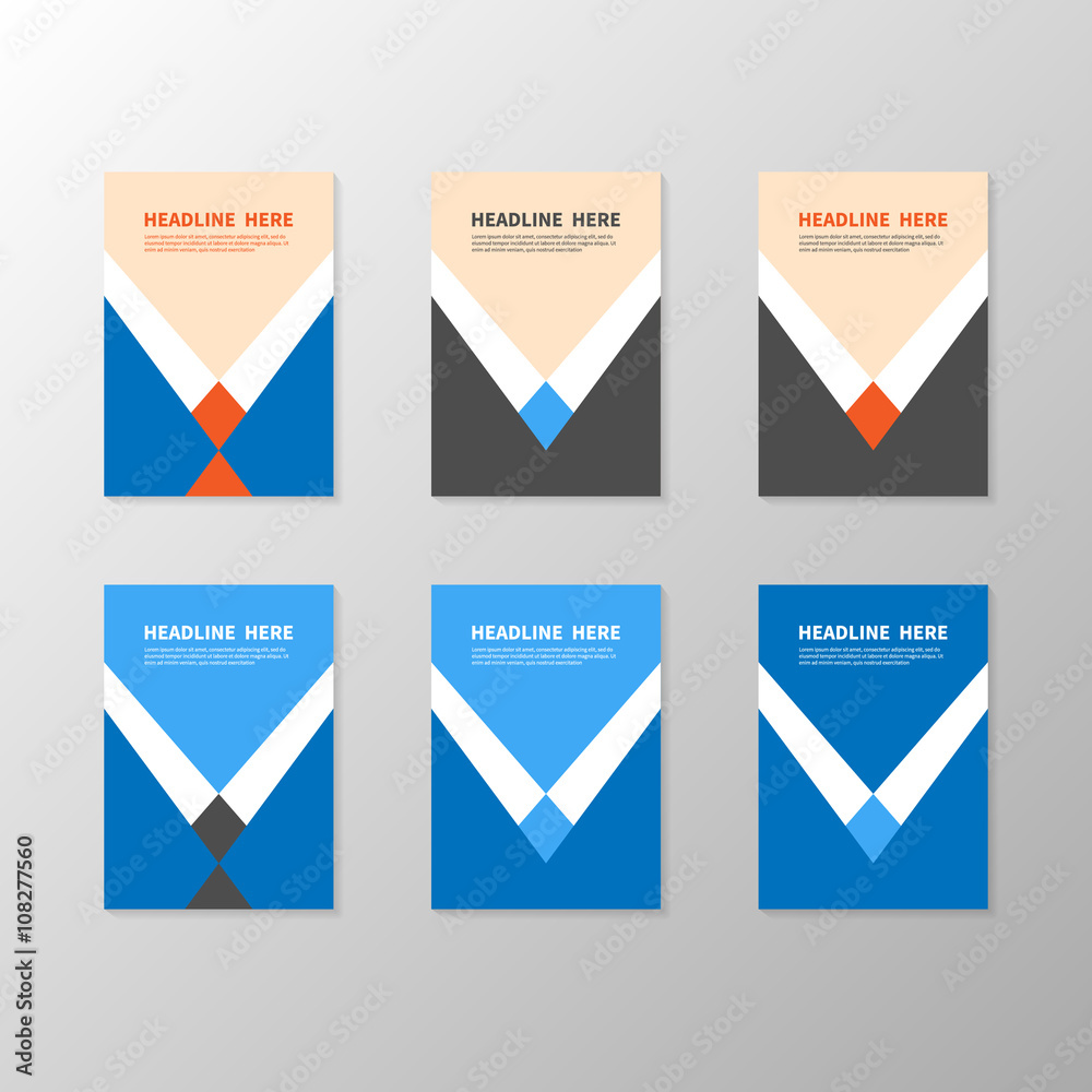 Business Book Title Page Template. Report Or Booklet Cover. Broc Stock ...