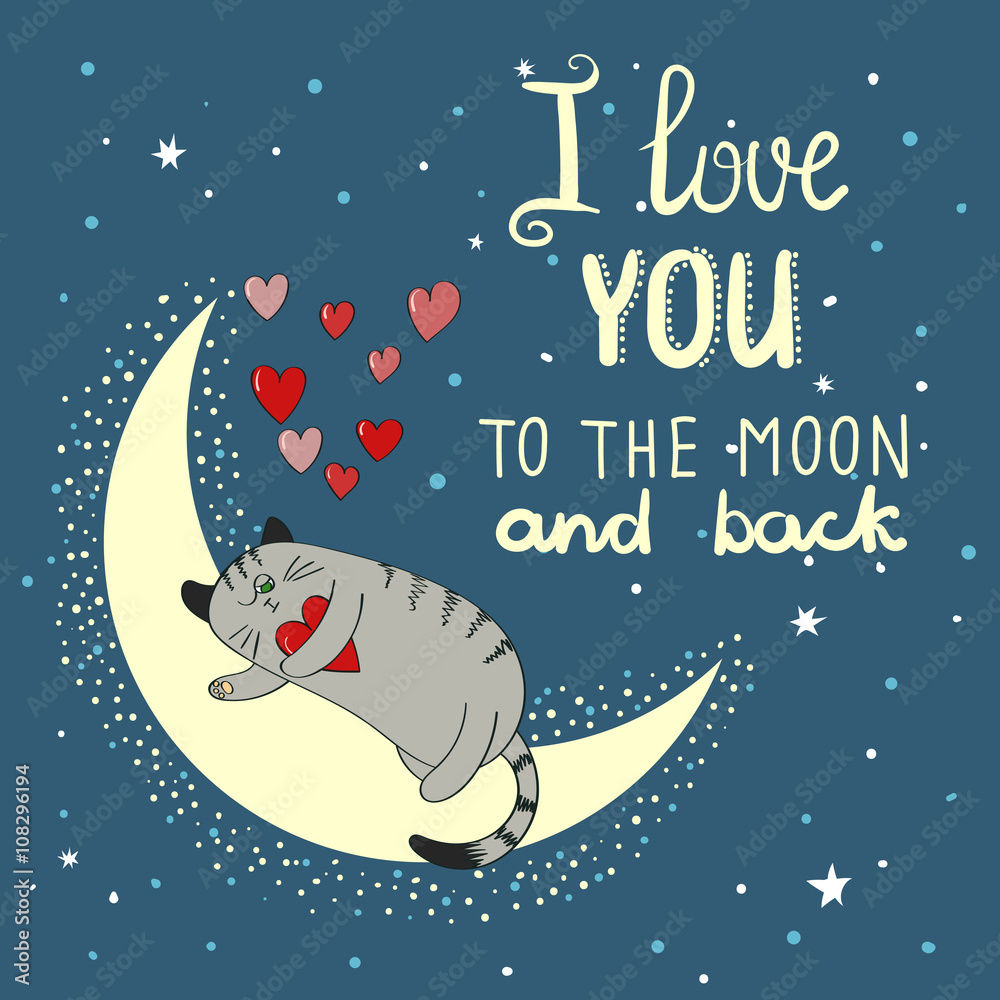 Cute Moon Love