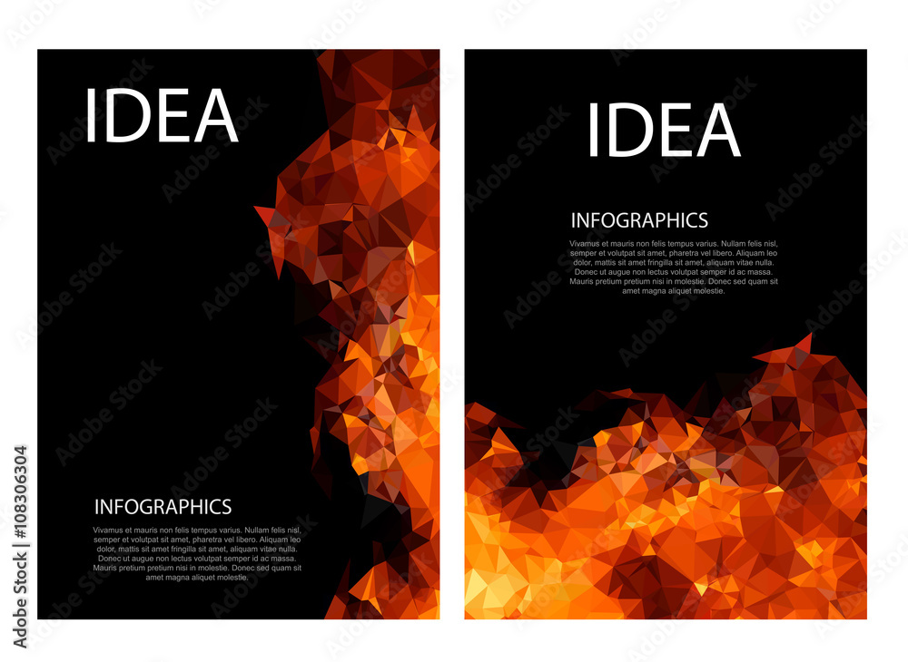 polygon fire layout paper concept easy editable Stock Vector | Adobe Stock