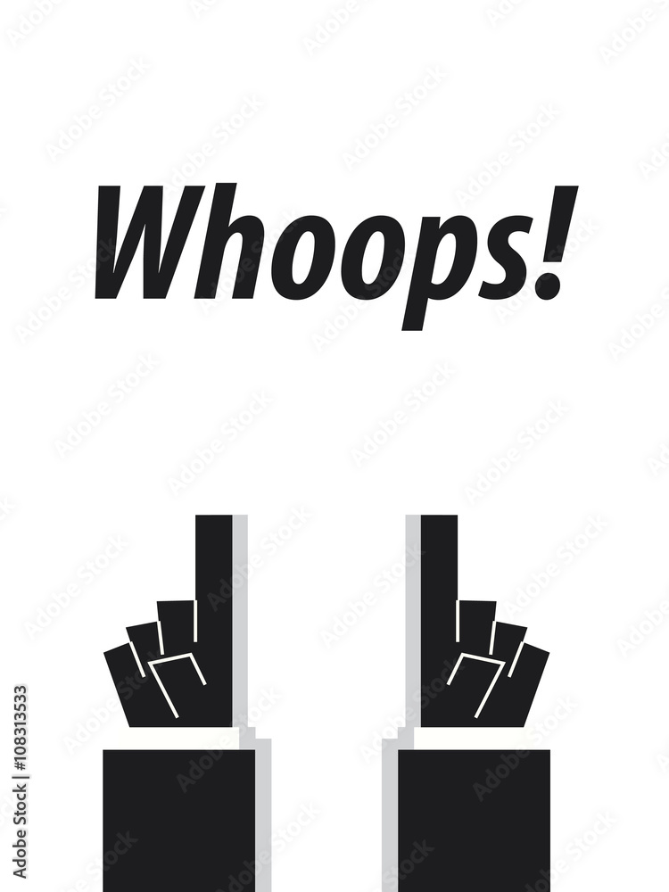 WHOOPS typography Stock Vector | Adobe Stock