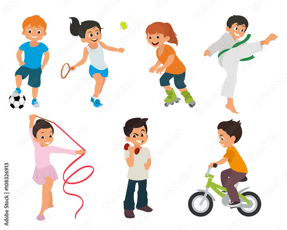 Kids Fitness Clip Art
