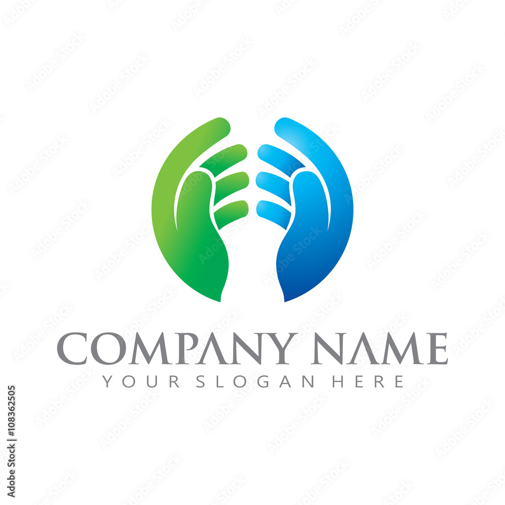 Hand Logo Icon Stock Vector | Adobe Stock
