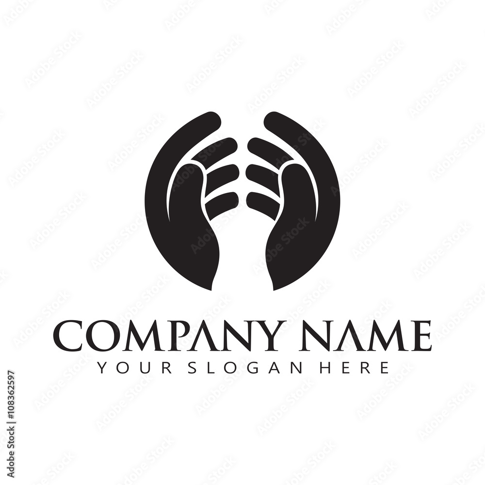 Hand Logo Icon Stock Vector | Adobe Stock