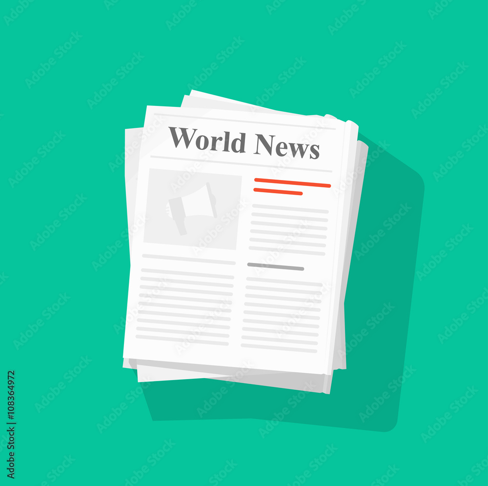 Stack Of Newspapers Top View