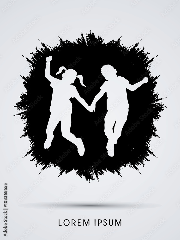 Stop Child Abuse designed on grunge frame background graphic vector ...