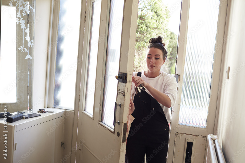 Student Opening Door