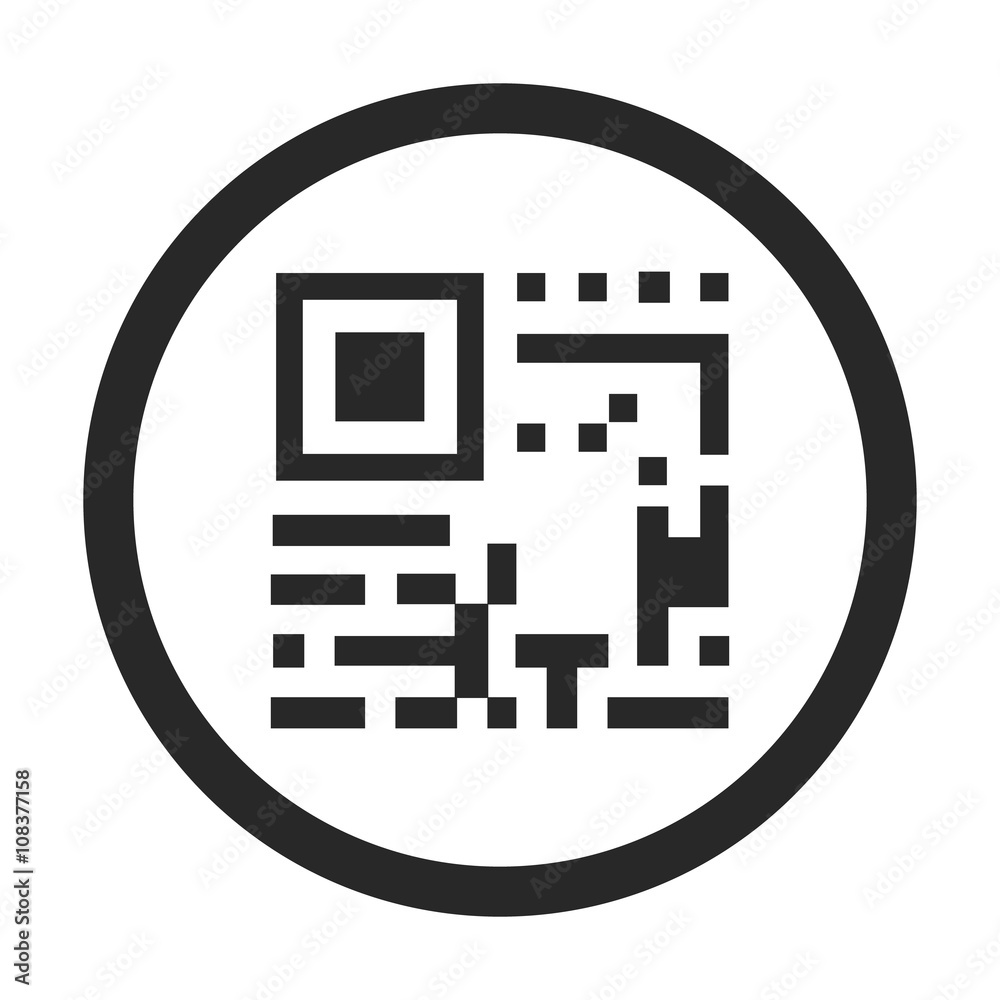 QR code sign simple icon on background Stock Vector | Adobe Stock