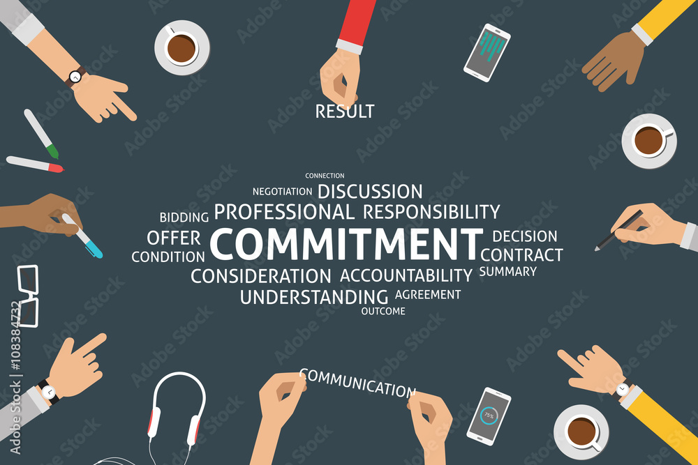 vector commitment concept,template Stock Vector | Adobe Stock