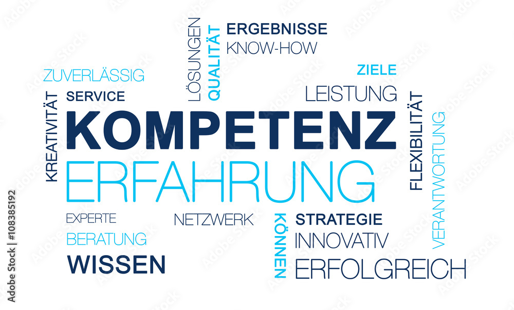 Word Cloud Kompetenz Erfahrung Business Stock-Illustration | Adobe Stock