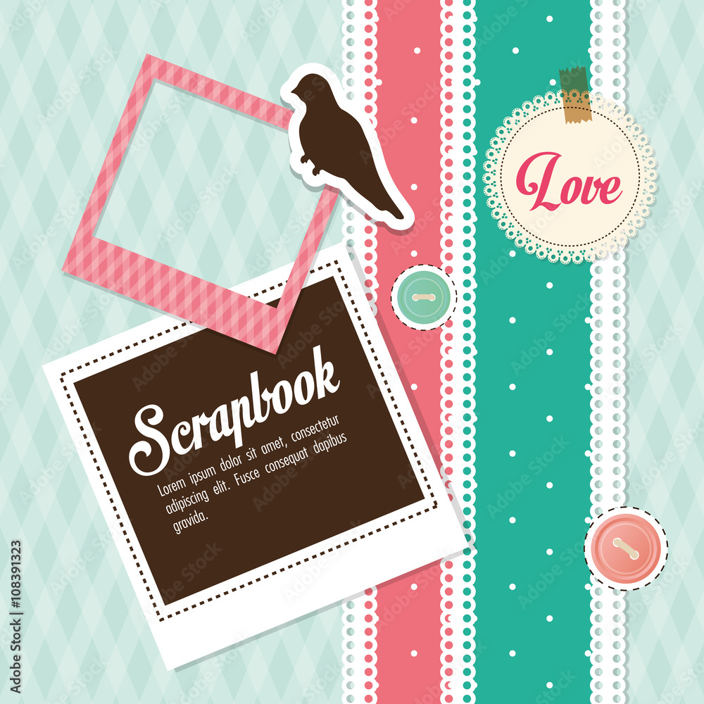 Design of Scrapbook icons, vector design vector de Stock | Adobe Stock