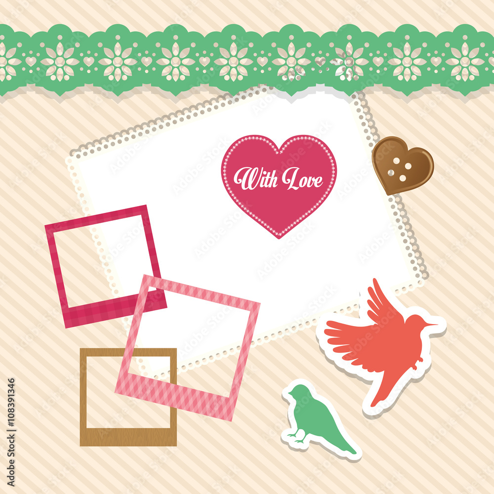 Design of Scrapbook icons, vector design Stock-Vektorgrafik | Adobe Stock