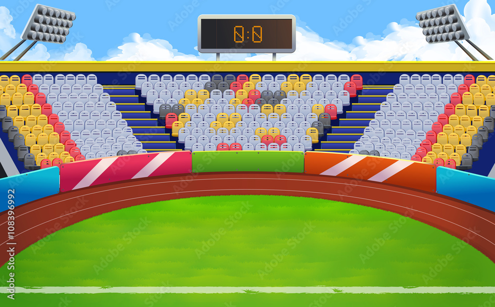 Stadium, sports arena vector background Stock-Vektorgrafik | Adobe Stock