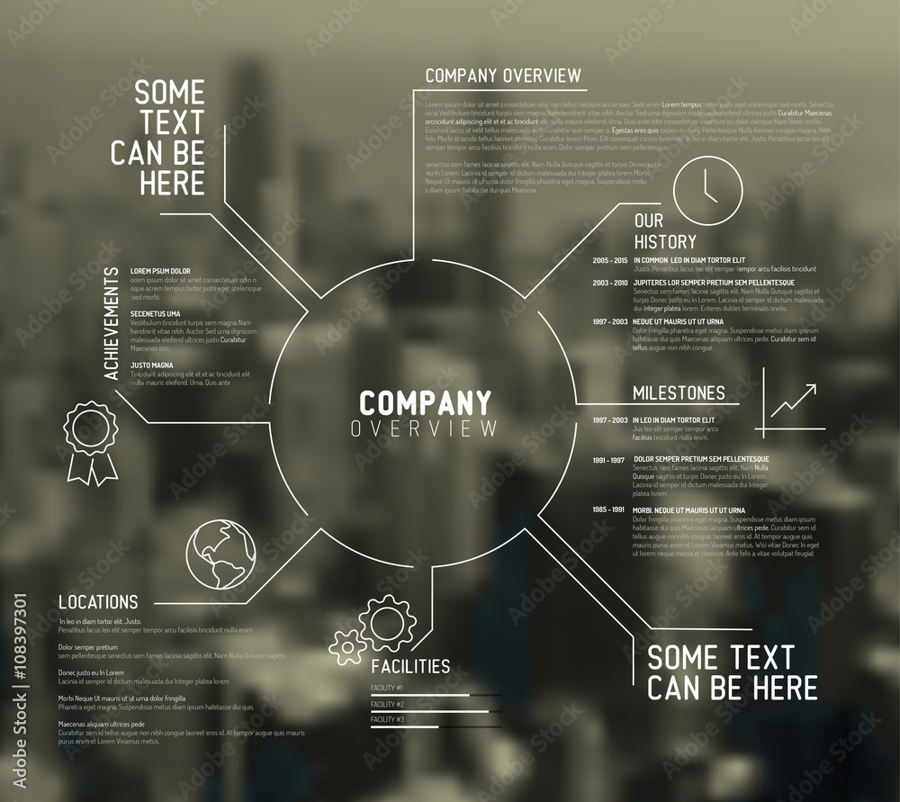 Vector Company infographic overview design template Stock Vector ...