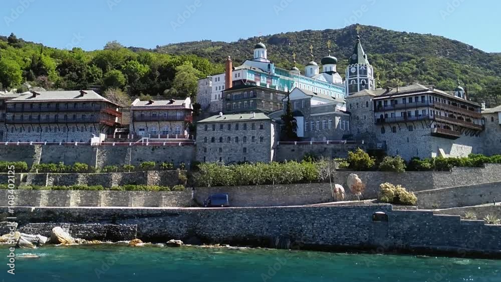 Video Stock Mount Athos, Chalkidiki Greece - Monastery of St ...