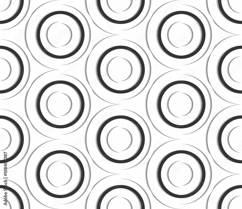 Seamless pattern of paper circles. Stock Vector | Adobe Stock
