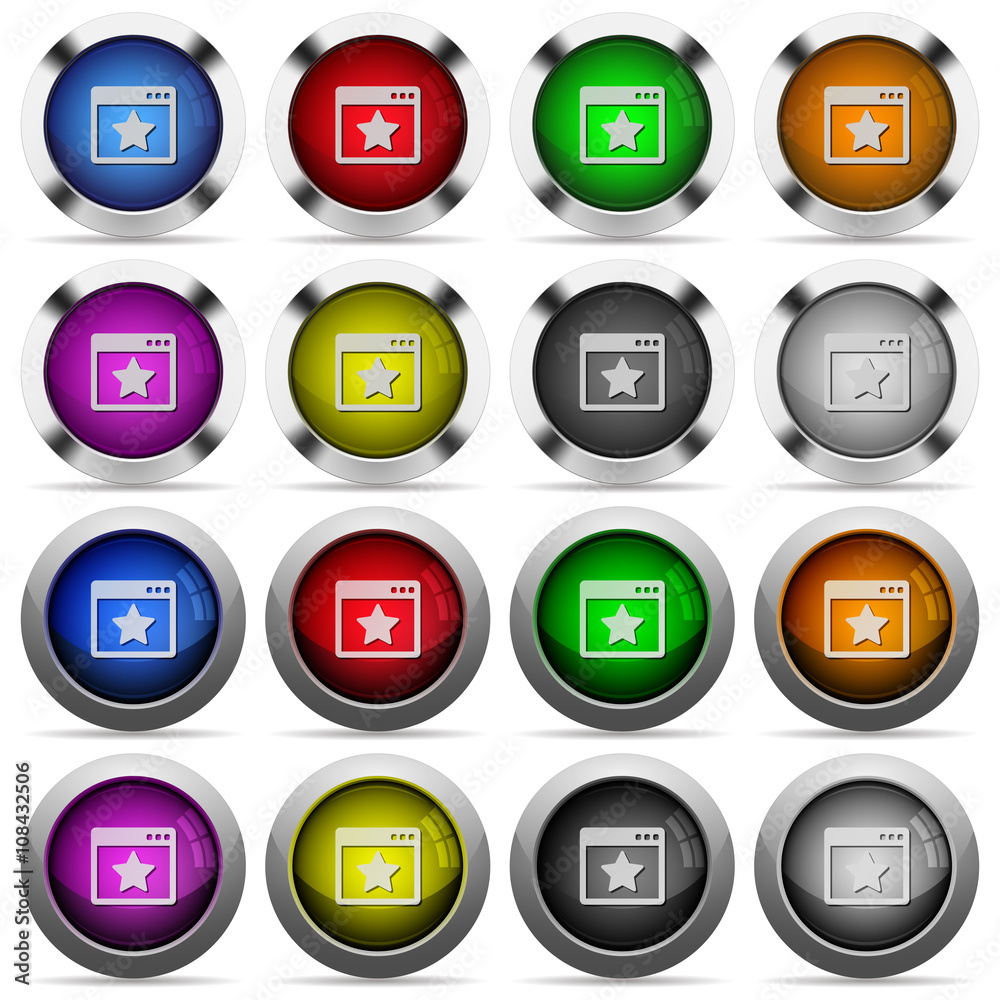 Favorite application button set Stock Vector | Adobe Stock