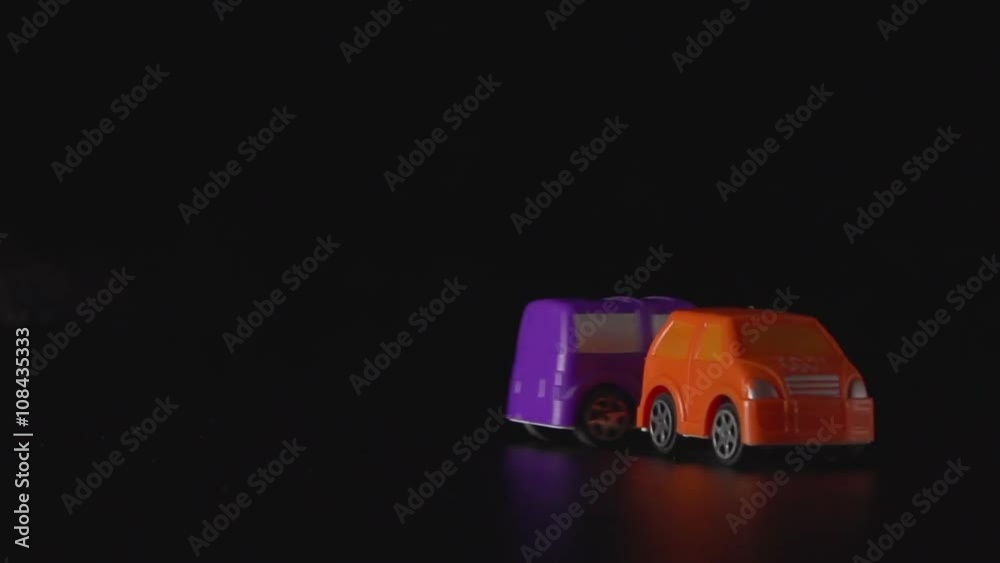SLOW: A toy cars bump into each other Stock-Video | Adobe Stock