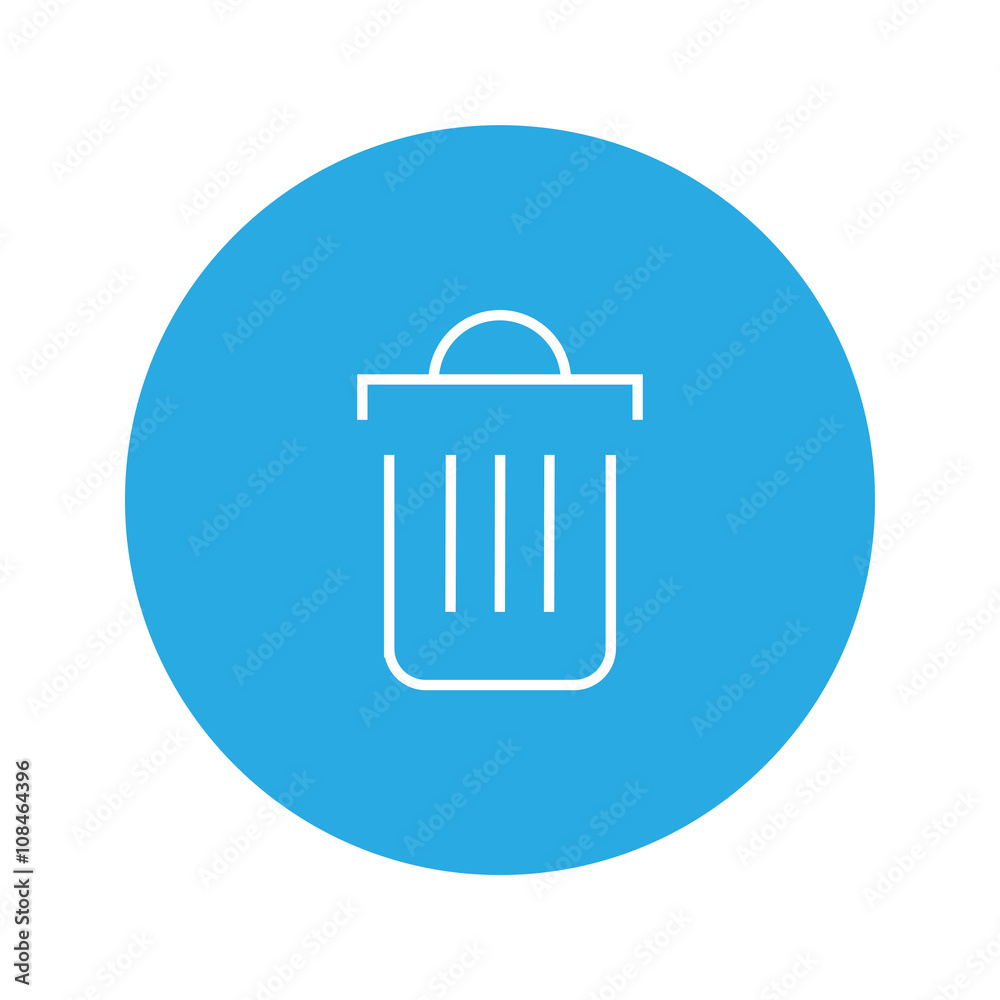 Basket and delete icon Stock Vector | Adobe Stock
