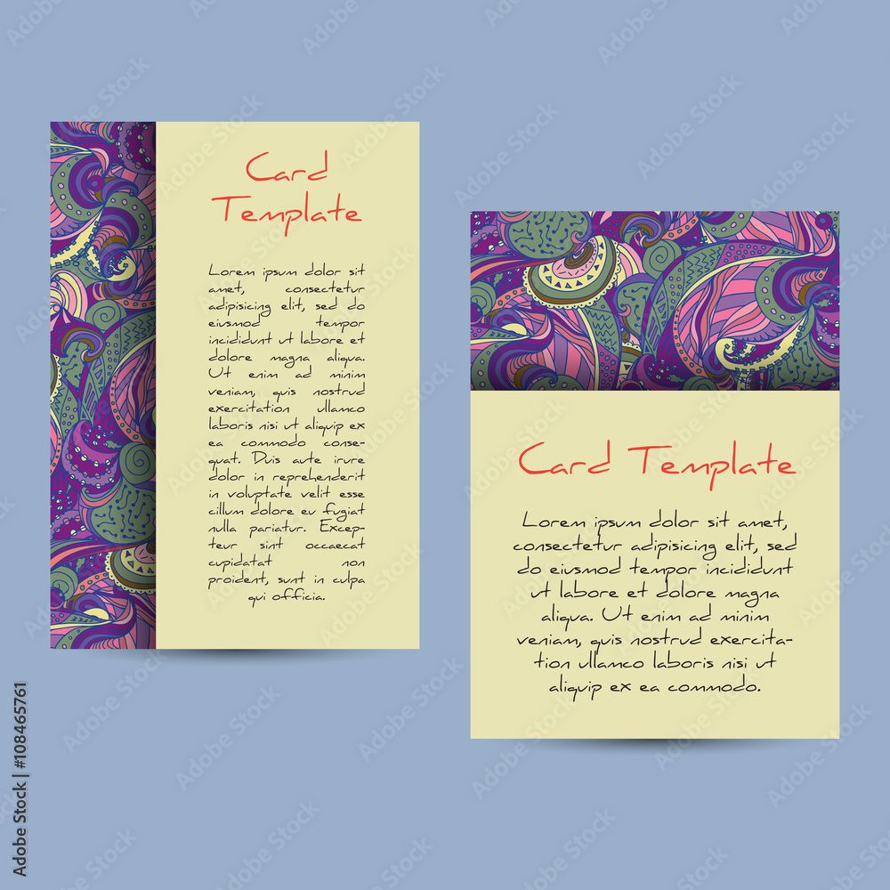 Set of boho card template designs, perfect for brochure covers ...