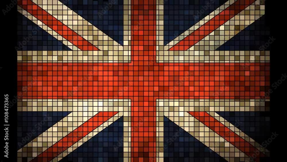 British flag with effects, United Kingdom flag font with effects ...