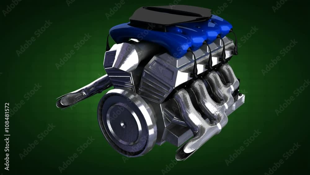 loop rotate car engine. alpha matted Stock Video | Adobe Stock