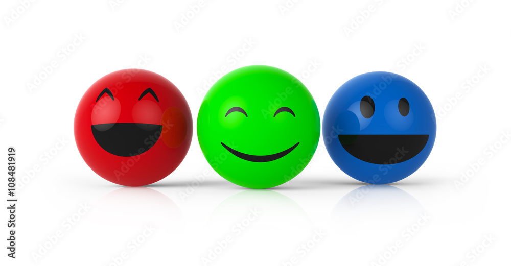 Smileys in RGB Farben Stock Illustration | Adobe Stock