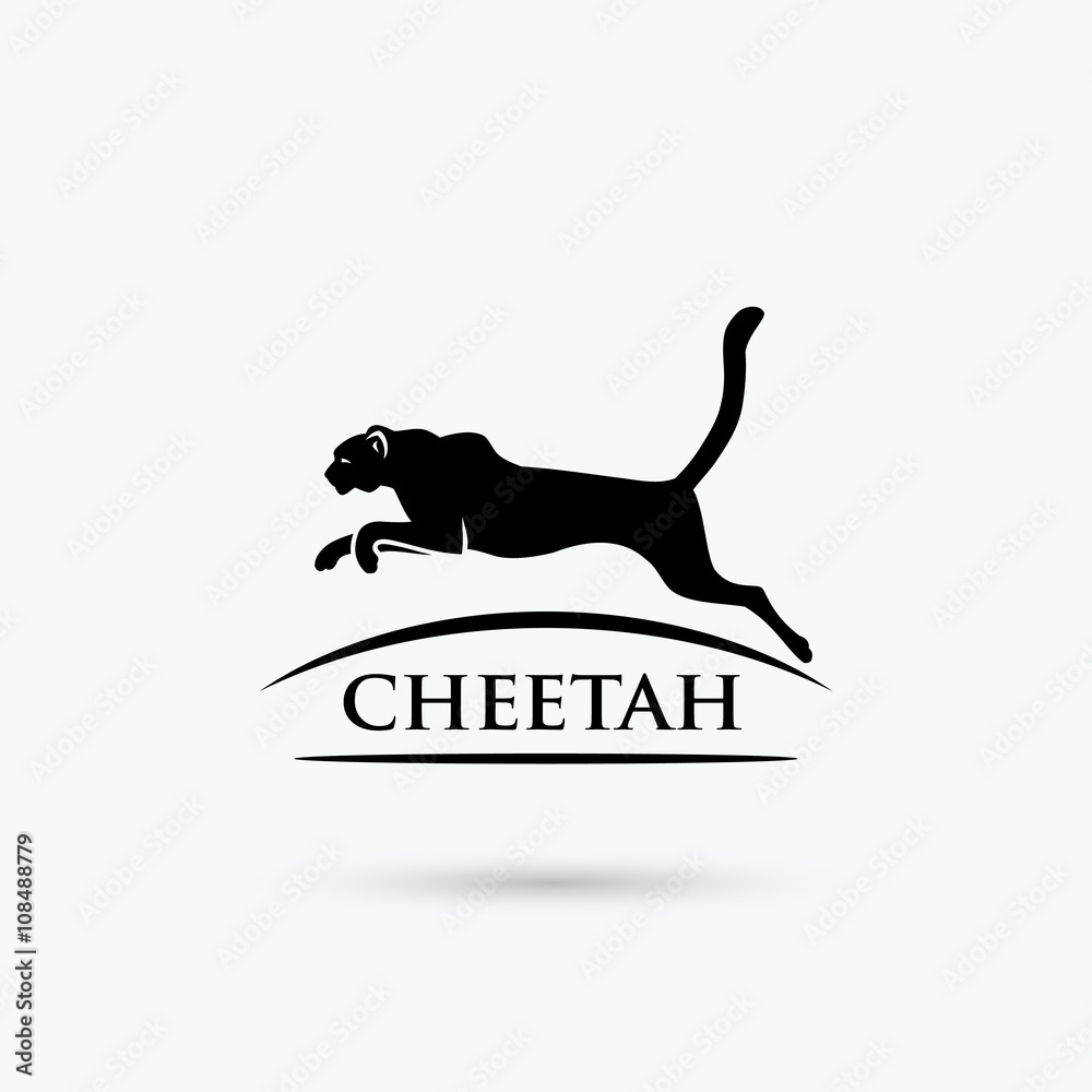 Cheetah symbol Stock Vector | Adobe Stock