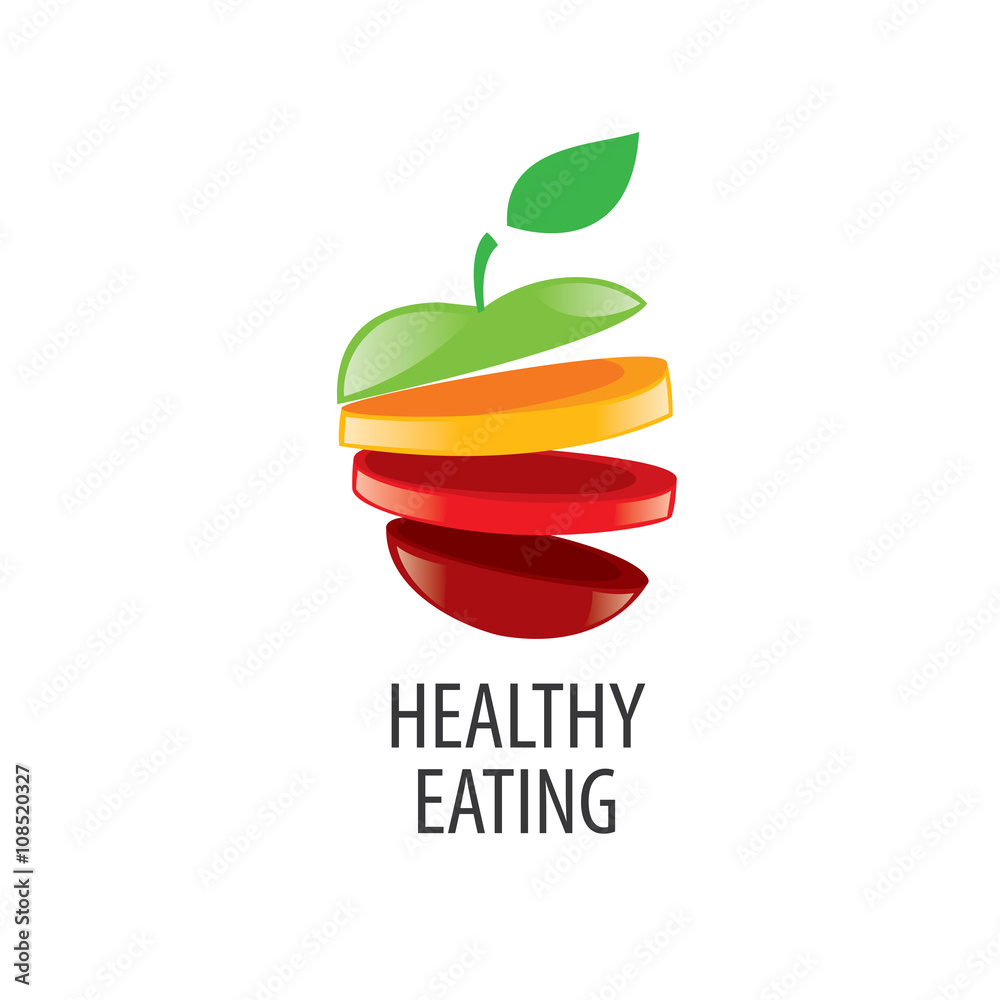 vector logo healthy eating Stock Vector | Adobe Stock