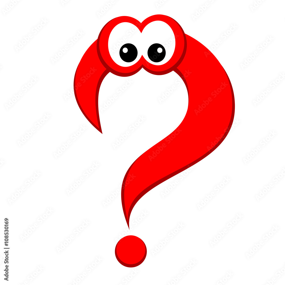 Question mark with eyes Stock Vector | Adobe Stock