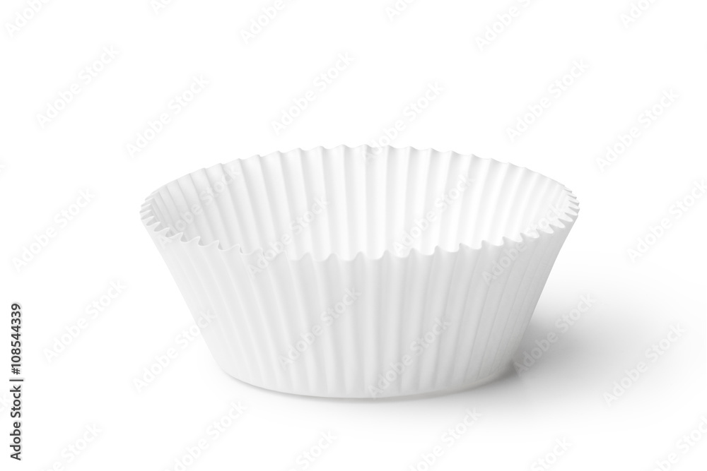 Empty cupcake case isolated on white background Stock Photo | Adobe Stock