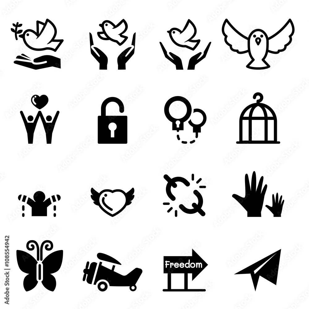 Freedom icon Stock Vector | Adobe Stock