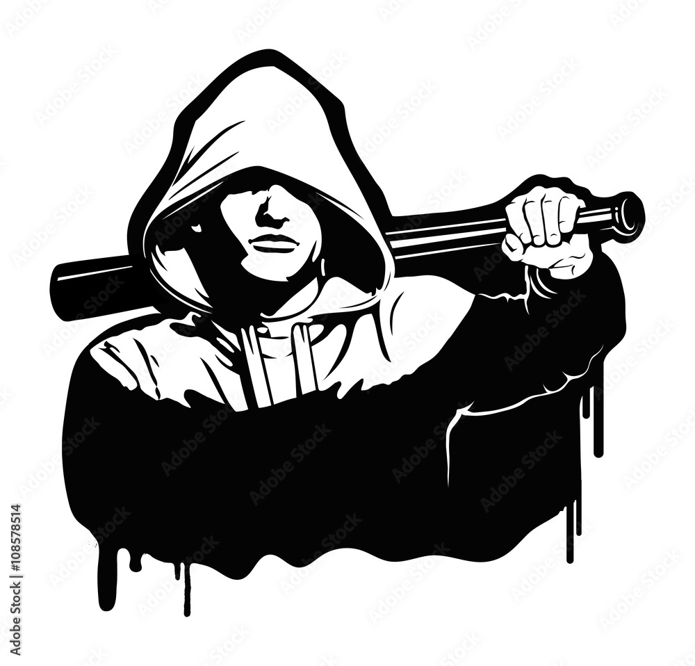 Hooligan - Vector illustration isolated on white Stock Vector | Adobe Stock