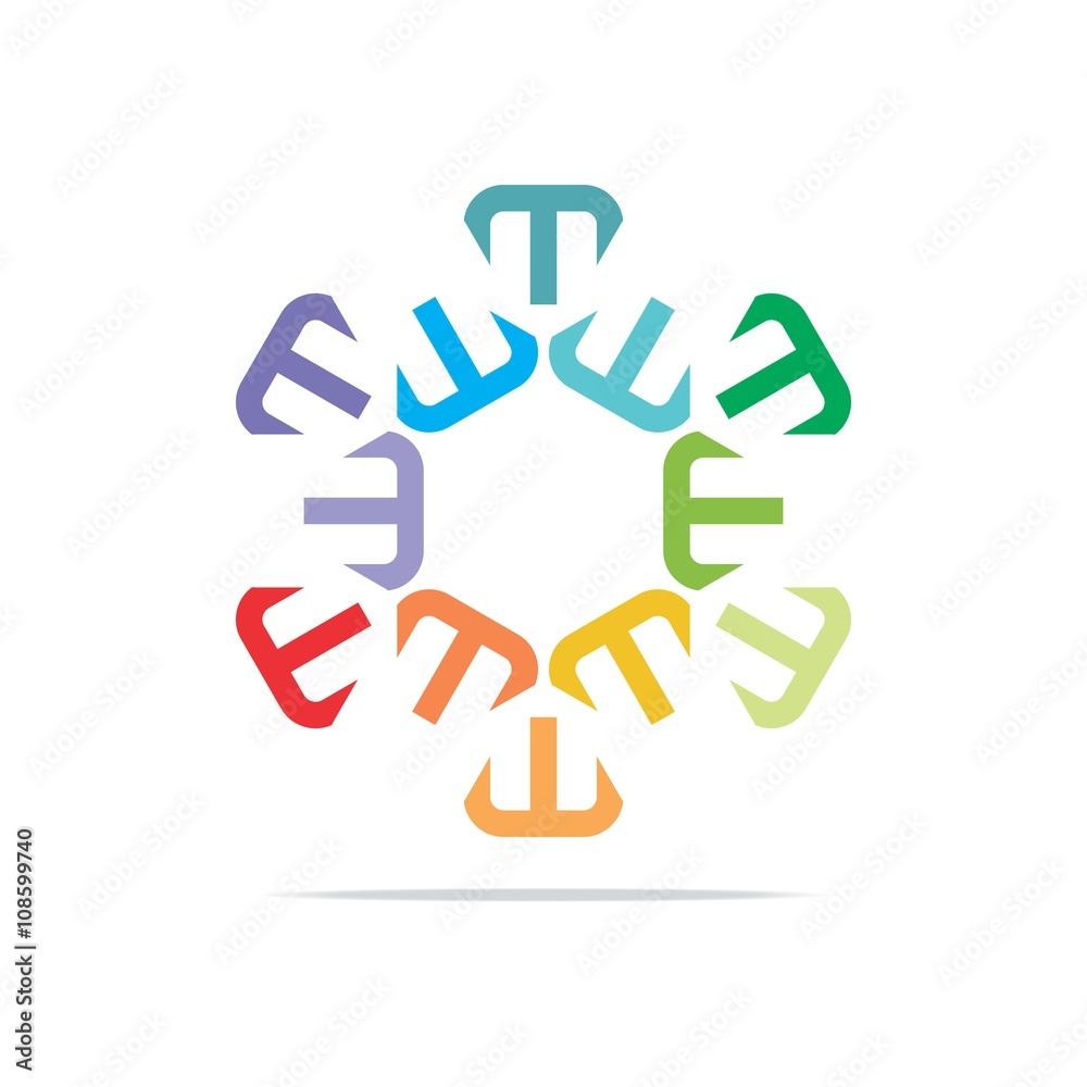 Letter T Connecting Network Logo Stock Vector | Adobe Stock