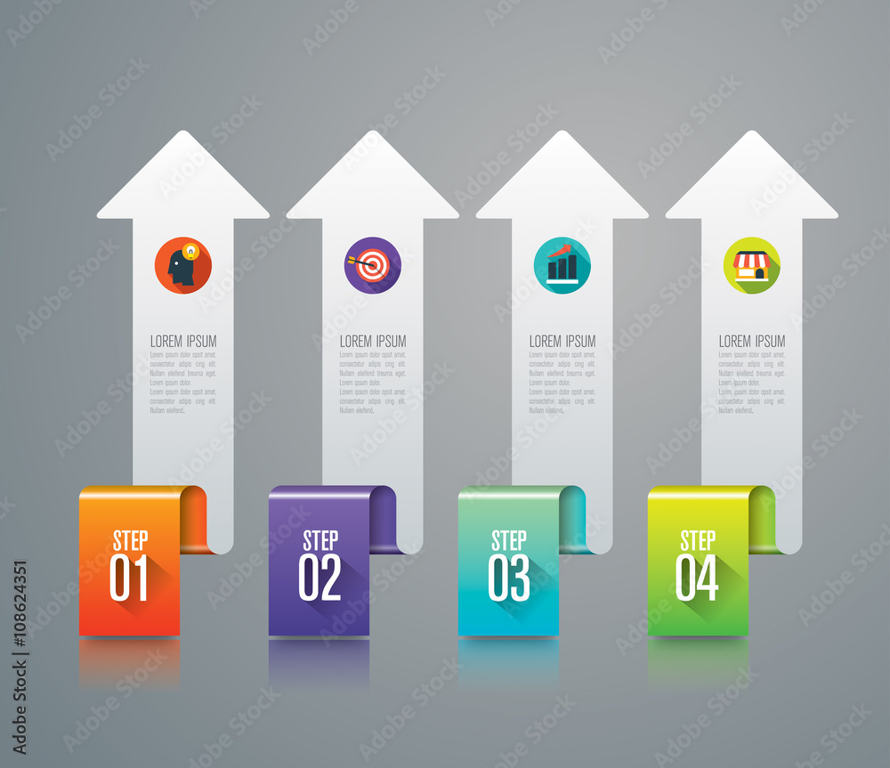 Infographic design template and marketing icons. Stock Vector | Adobe Stock