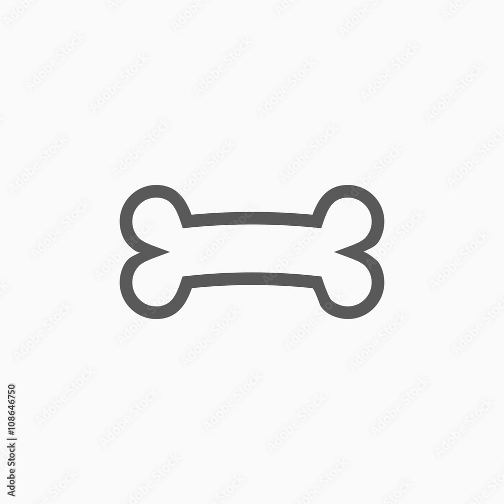 dog bone icon Stock Vector | Adobe Stock