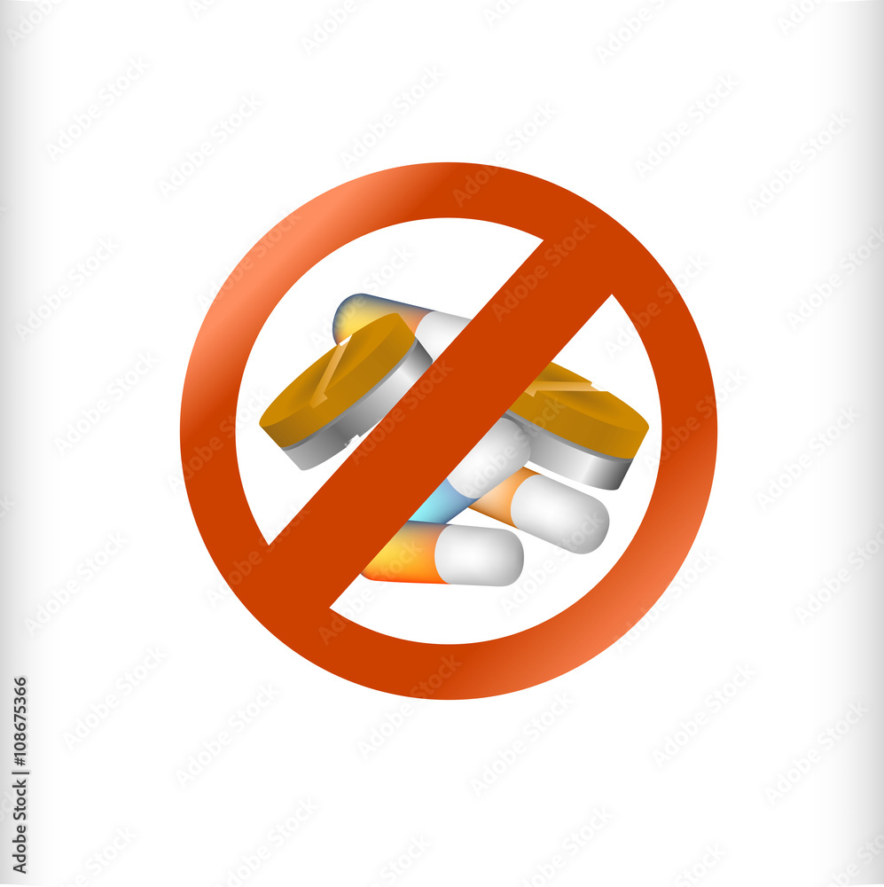 No medical sign Stock Vector | Adobe Stock