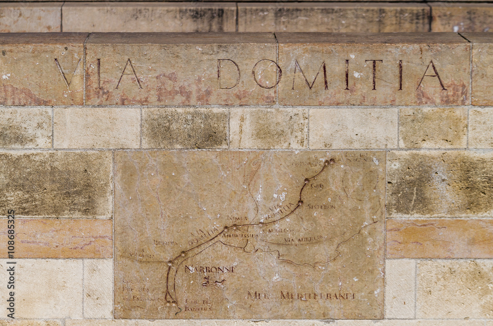 carte de la Via Domitia à Narbonne Stock Photo | Adobe Stock