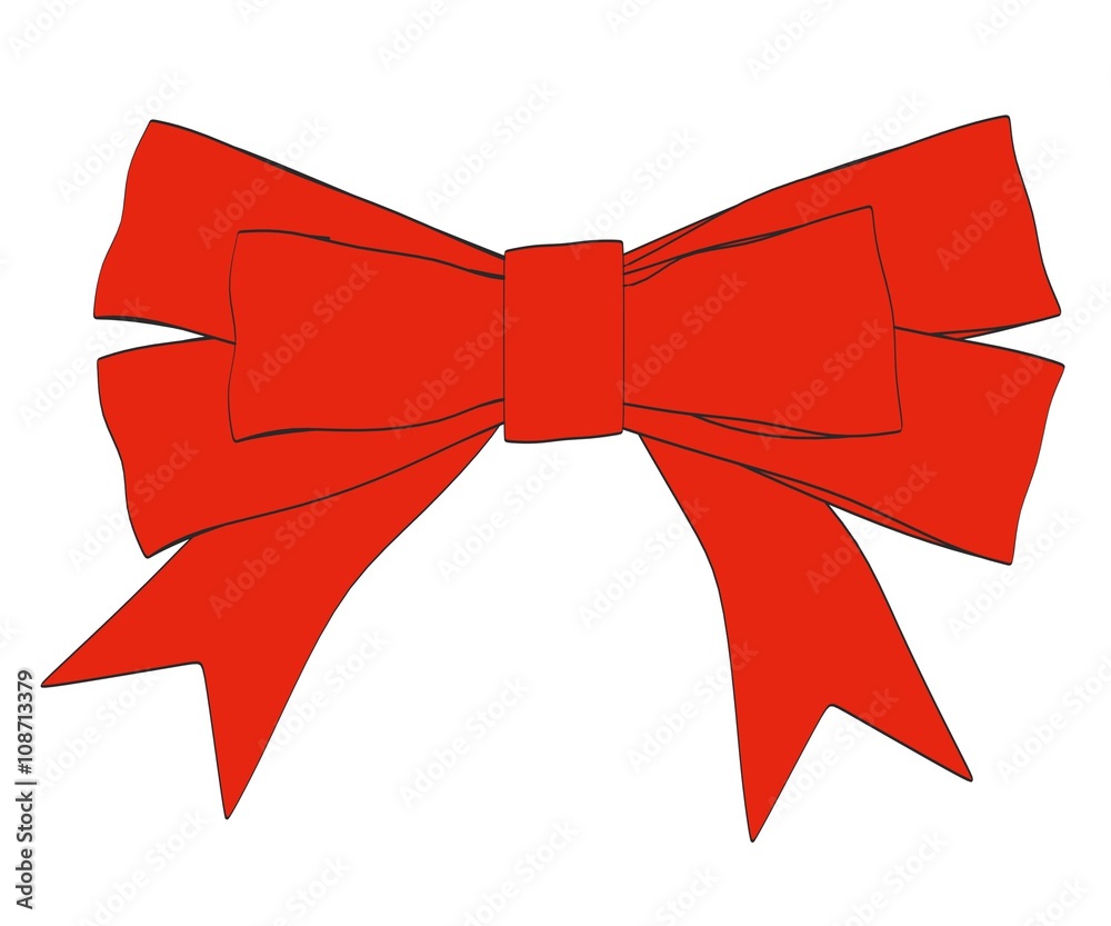 2d cartoon illustration of ribbon Stock Illustration | Adobe Stock
