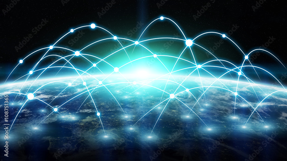Global network connection Stock Photo | Adobe Stock