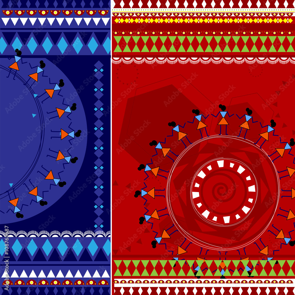 Indian Art background Stock Vector | Adobe Stock