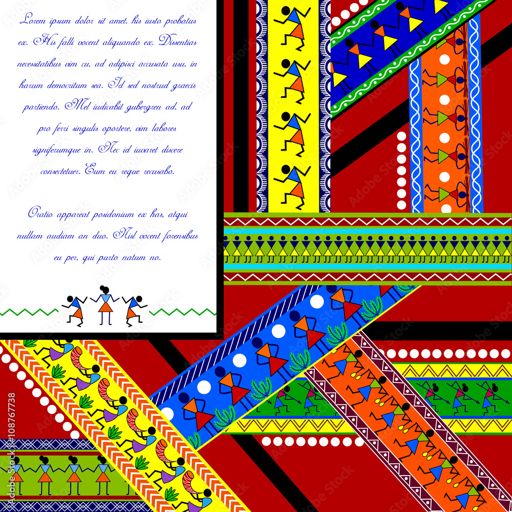 Indian Art background Stock Vector | Adobe Stock