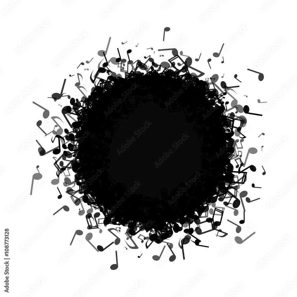 Circle made out of music notes Stock Vector | Adobe Stock